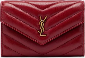 Saint Laurent Porte-cartes Cassandre en cuir