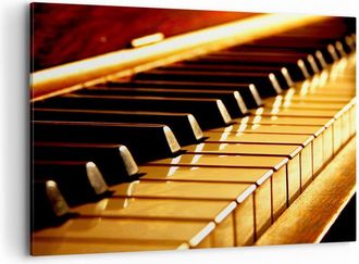 Arttor Bilder auf Leinwand 100x70cm Leinwandbild Klavier Musik Konzert Groß Wanddeko Bild Schlafzimmer Küche Deko Wandbilder Dekoration Wohnzimmer Wall Decor