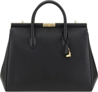 Dolce & Gabbana Femme, Sacs, Noir, Taille: ONE Size &Eacute;l&eacute;gant sac &agrave; main en cuir Marlene