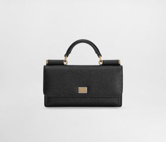 Dolce & Gabbana Mini-bag Aus Kalbsleder Mit Dauphine-pr&auml;gung - Frau Clutches Mini Und Micro Bags Schwarz Leder Onesize