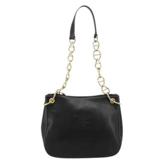 Prada Pre-owned Leder Umh&auml;ngetasche - - Pre-owned - Damen - Schwarzk - ONE SIZE