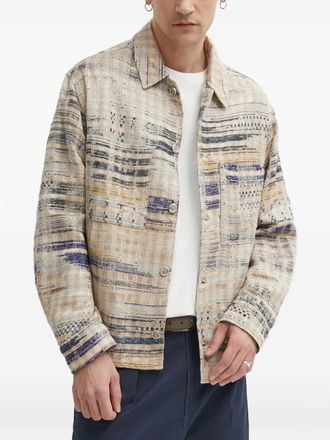 Iro Gemusterte Oliver Jacke mit Knöpfen - Nude