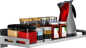 Generic Gewürzregal Wandregal Hängendes Küchenregal Acier Inoxydable Schweberegal Für Küchen Restaurants Hotels(35 * 100cm)