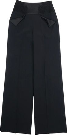 Ermanno Scervino Femme, Pantalons, Noir, Taille: 42 FR Wide Pantalons