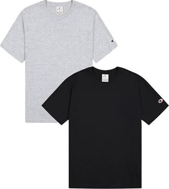 Champion Legacy - Icons - Lot de 2 t-Shirts à col Rond pour Homme, Gris (EM021), XXL, Gris (Em021), XXL
