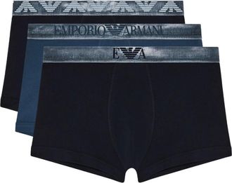 Emporio Armani Homme, Sous-v&ecirc;tements, Bleu, Taille: S Stretch Cotton Boxer Set