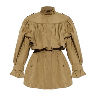 Chlo&eacute; Kurzer Trenchcoat - - Coats - Damen - Gr&uuml;n - S