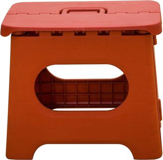 Pretyzoom 1stk Klappbares Taborett Faltbar Sitz Salon St&uuml;hle Tragbar Klapphocker in Reiner Farbe Kleiner Zusammenklappbarer Hocker Rot