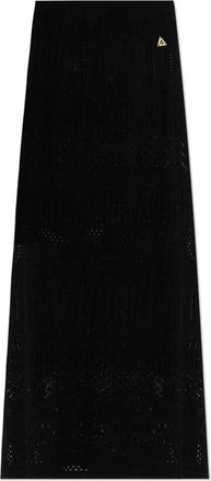 Akep Femme, Jupes, Noir, Taille: 42 FR Jupe avec application logo