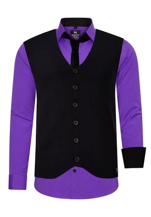 Rusty Neal Hemd mit Weste und Krawatte 3-teilig