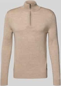 Joop Strickpullover aus Schurwolle mit Stehkragen Modell Dario