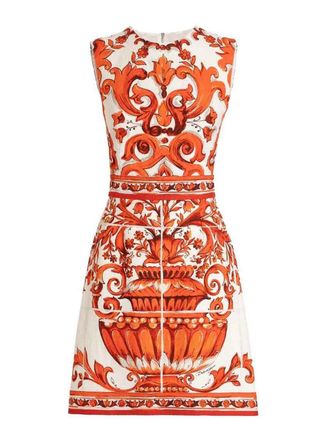 Dolce & Gabbana Robe Au Genou - Blanc