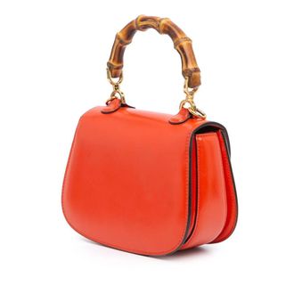 Gucci Hobo Bags - Mini Calfskin 1947 Bamboo Top Handle Bag - Gr. unisize - in Orange - f&uuml;r Damen