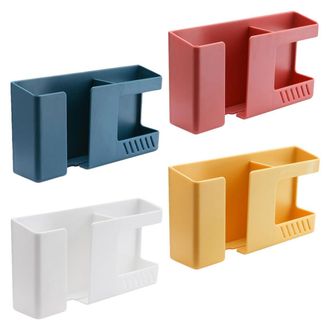 Supvox Wandmontierte H&auml;ngeregale 4 St&uuml;ck Kunststoff Aufbewahrungsboxen f&uuml;r Handy und Fernbedienung Bohrfreie Montage f&uuml;r K&uuml;che und Wohnzimmer