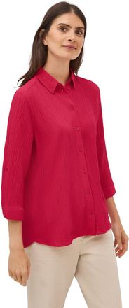 Cecil Damen 3411859 Hemdbluse mit Struktur, Glazed Apple red, XX-Large