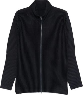 Issey Miyake Homme, Pulls, Bleu, Taille: L Zipup Cardigan