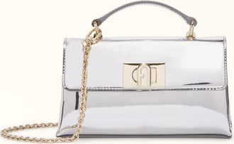 Furla 1927 Mini-tasche Color Silver Metallic Stoff Mit Spiegeleffekt Damen