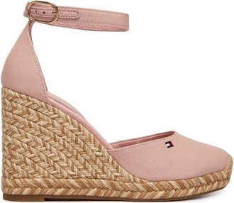 Tommy Hilfiger Espadrilles Flag High Wedge Espad Closed Toe FW0FW09225 Rosa