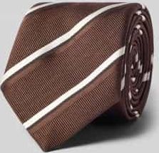 HUGO BOSS Seiden-Mix Krawatte im Streifen-Design