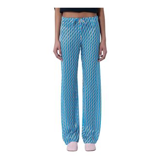 Dries Van Noten Weite Hose mit Tunnelzug - - Trousers - Damen - Blau - L