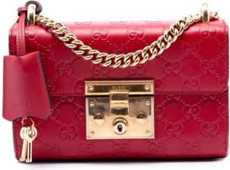Gucci Sac bandouli&egrave;re Padlock Pre-owned - Femme - Pre-owned - Rouge - Taille: ONE Size
