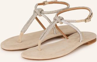 Via Mercanti Viamercanti Zehentrenner Erchie Mit Schmucksteinen beige
