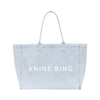 Anine Bing Cabas Leo en denim - Femme - Sacs - Bleu - Taille: ONE Size