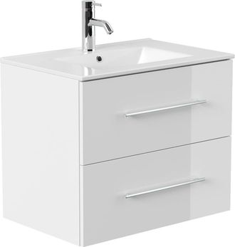 Magnolia Home Badm&ouml;bel Firenze 70 SoftClose Farbe Weiss Hochglanz