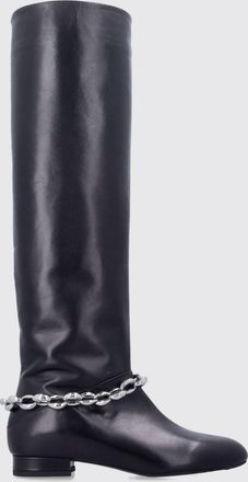 by FAR Felix Kniehohe Stiefel aus Glattleder mit Metalldrahtgeflecht-Detail