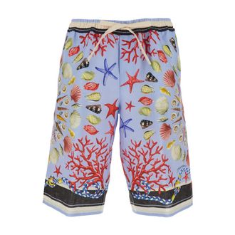 Dolce & Gabbana Bunte Leinen-Shorts mit Kordelzug - - Shorts - Herren - Mehrfarbig - M
