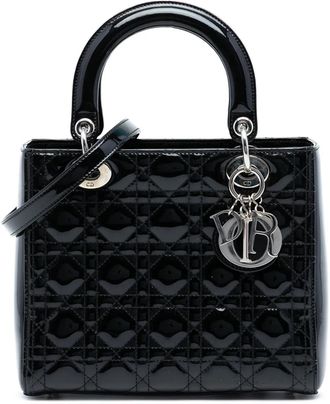 Dior Hobo Bags - Medium Patent Cannage Lady Dior - Gr. unisize - in Schwarz - f&uuml;r Damen