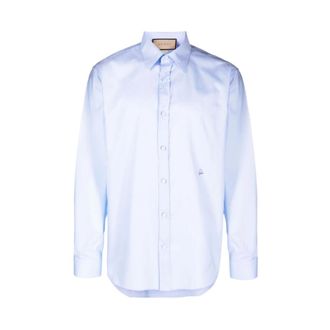 Gucci Herren, Shirts, Blau, MGr&ouml;&szlig;e