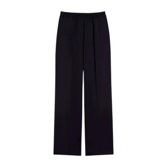 Max Mara Femme, Pantalons, Bleu, Taille: 42 FR Mallo Wide Pantalons