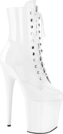 Generic OTMYIGO Bottines de Pole Dance pour Femmes, Bottines &agrave; Talons Aiguilles &agrave; Lacets de 20 cm, Chaussures habill&eacute;es &agrave; Talons Hauts pour soir&eacute;es en bo&icirc;te d
