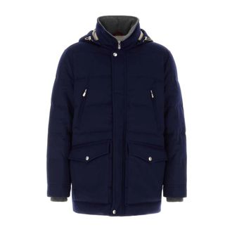 Brunello Cucinelli Wattierte Wolljacke - - Jackets - Herren - Blau - XL