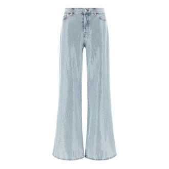 7 For All Mankind Femme, Jeans, Bleu, Taille: W27 Lotta Sequin Wide-Leg Jeans