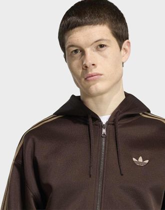 adidas Originals adicolor spacer - Sweat &agrave; capuche oversize - Caf&eacute; aurore-Marron