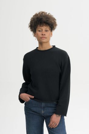 Mela Damen vegan Strickpullover Geetha Schwarz