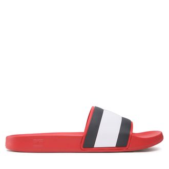 Tommy Hilfiger Pantoletten Tommy Hilfiger Rubber Th Flag Pool Slide FM0FM04263 Rot