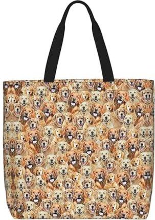 Generic Chiens Labrador Retriever Sac Fourre-Tout L&eacute;ger Sacs De Courses Grand Sac Courses Pour Plage Quotidienne Voyage