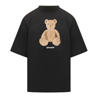 Palm Angels Homme, Tops, Noir, Taille: 2XL Bear Over Tee
