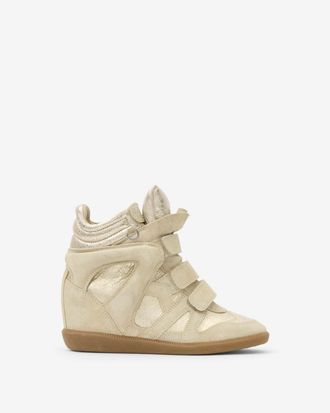 Isabel Marant Baskets Bekett Ring - Femme - Beige Clair / Dor&eacute; Clair - Taille35 - Isabel Marant