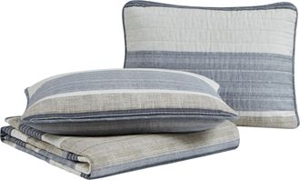 Nautica Queen-Size-Bettw&auml;sche-Set, Baumwolle, wendbar, f&uuml;r alle Jahreszeiten, Designer-Heimdekoration (Ridgeport Beige, Queensize)