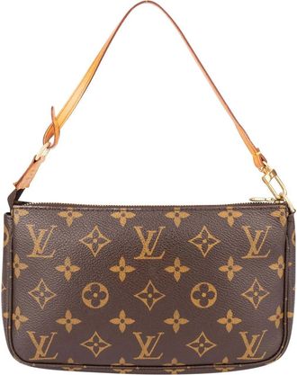 Louis Vuitton Crossbody Bags - Louis Vuitton Canvas Monogram Pochette Accessoire - Gr. unisize - in Braun - für Damen