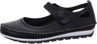 Gemini 003121-01 Damen Ballerina Slipper Mokassin Leder, Größe:36 EU, Farbe:Schwarz