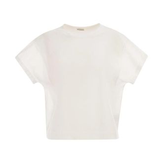 Brunello Cucinelli Sheer Oversized T-Shirt - - Tops - Damen - Wei&szlig; - S