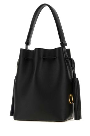Valentino Garavani Womens Black Leather Vlogo Signature Bucket Ba Nero Borse A Secchiello