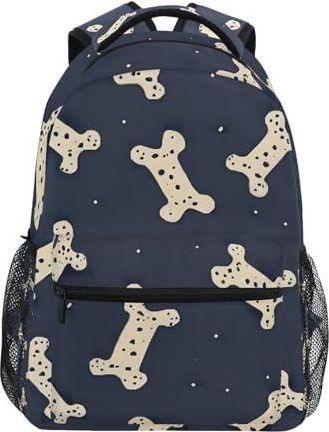 Generic Chien Noir Os Sacs A Dos Antivol Cartable Scolaire L&eacute;ger Sac &Agrave; Dos Pour Homme D&eacute;placements Femme 29X40Cm
