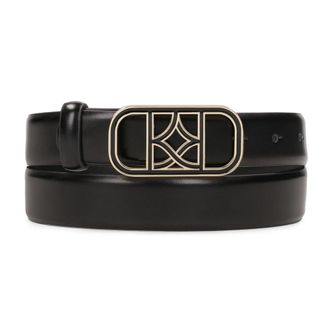 Kazar Eleganter schmaler G&uuml;rtel mit zweifarbiger Schnalle - - Accessories - Damen - Schwarzk - 90 CM