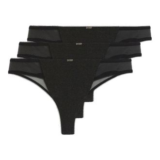 HUGO BOSS 3er-Pack Tanga f&uuml;r Geschenke - - Underwear - Damen - Schwarzk - M